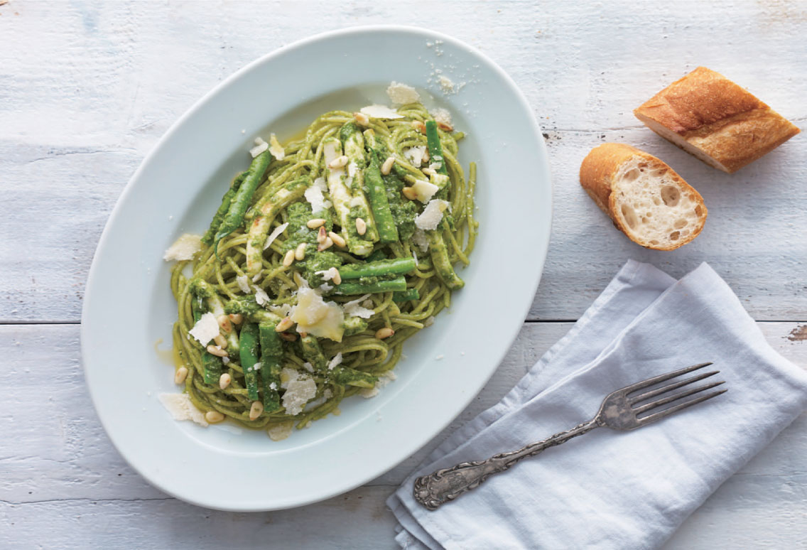 Squid and Green Spaghetti with Genovese Recipe | Panasonic Experience Fresh